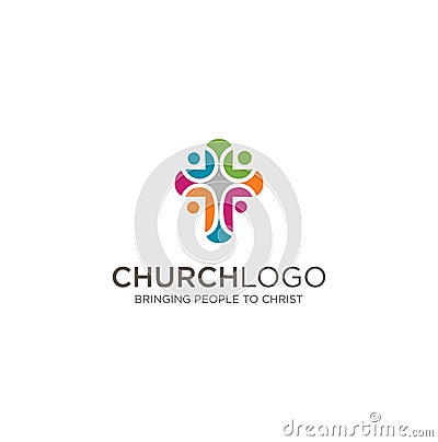 Social Church Group Logo Colorful . Church Logo. Christian Symbols ...