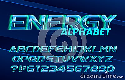 Energy Alphabet Font. High Speed Effect Dynamic Letters And Numbers ...