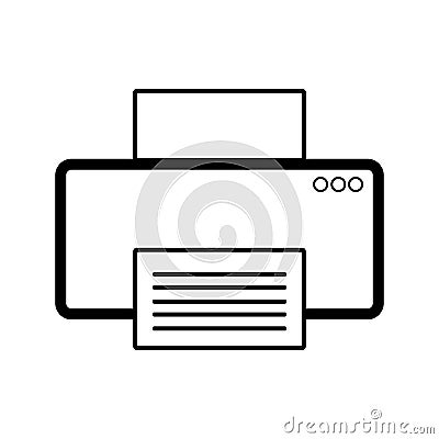Printer Paper Icon Vector Illustration | CartoonDealer.com #177898014