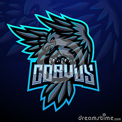 Corvus Esport Logo Mascot Design Vector Illustration | CartoonDealer ...