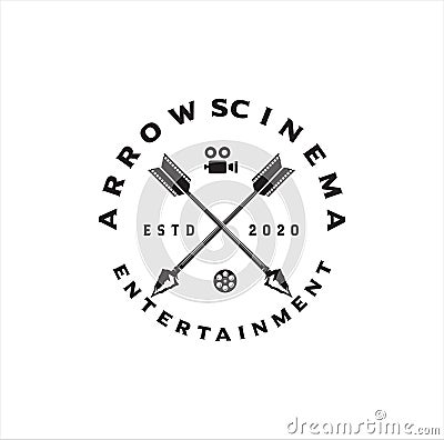 Arrow Film Stripes For Movie Cinema Productions Logo Design ...