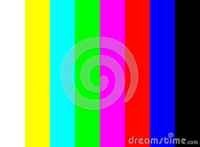 TV Colour Bars Test Card Screen. SMPTE Television Color Test ...
