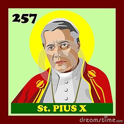 257th Rome Pope Saint Pius X Vector Illustration | CartoonDealer.com ...