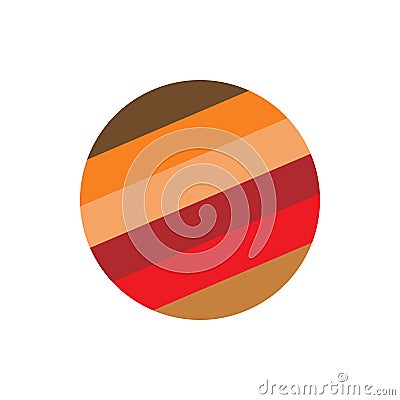 Red Full Color Circle Abstract Gradiant Strip Line Logo Design Cartoon ...