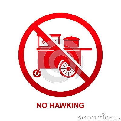 No Hawking Sign Isolated On White Background Cartoon Vector ...