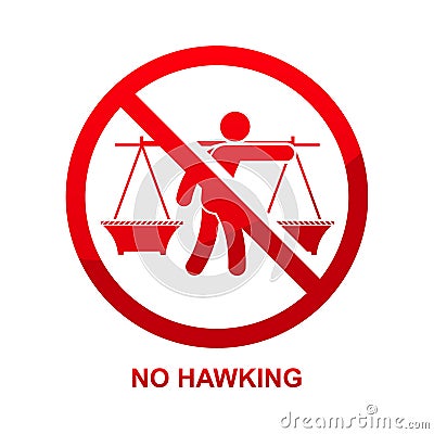 No Hawking Sign Isolated On White Background Vector Illustration ...