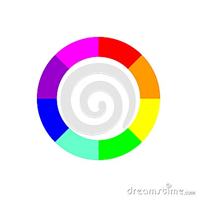 Hallow Color Wheel Or Color Picker Circle Flat Vector Icon ...