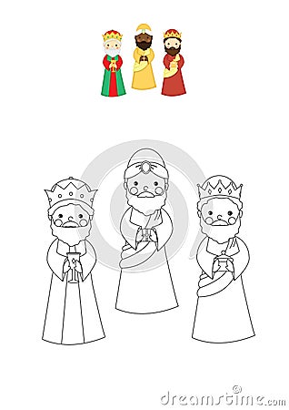 Three Wise Men, Coloring Page Stock Image | CartoonDealer.com #200954089