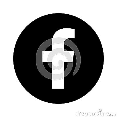 Facebook Logo - Vector - Black Silhouette Shape - Isolated. F Icon For ...