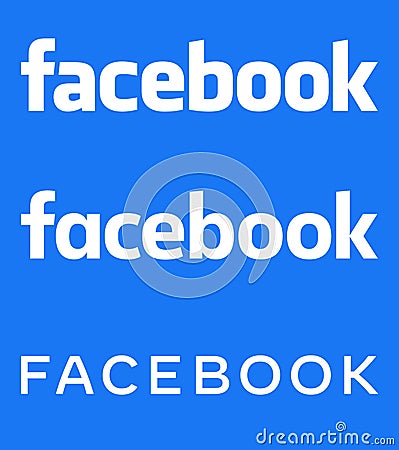 Facebook Text Logo - Vector Set Collection - Latest Blue Color Font ...