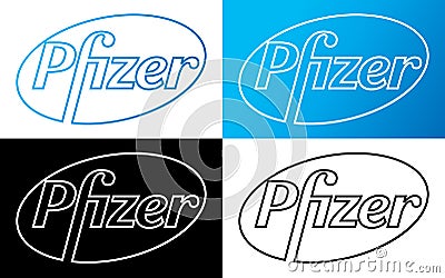 Pfizer Vector Logo - Latest Blue And Black Color Silhouette Set ...