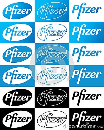 Pfizer Vector Logo - Latest Blue And Black Color Silhouette Set ...