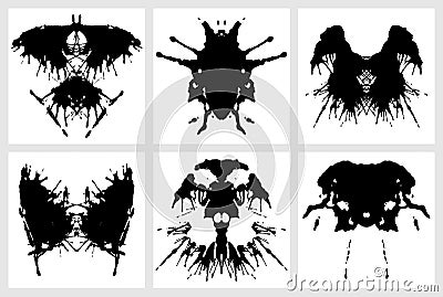 Ink Blot For Psychiatric Evaluations. Vector | CartoonDealer.com #208891837