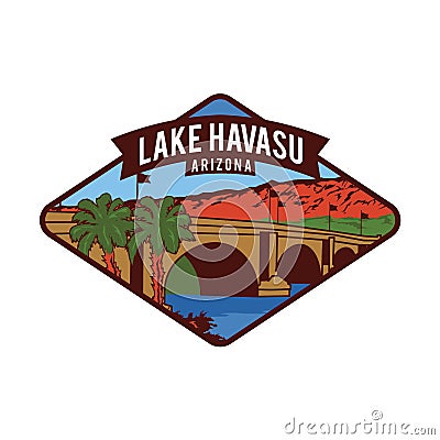 Lake Havasu Arizona Vector Illustration Logo Design | CartoonDealer.com ...