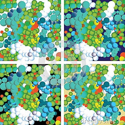 Small Ball Pattern Pallet -four Patterns In Different Background Colors ...