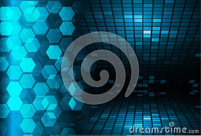 Hexagon Abstract Future Technology Background Hi-tech Royalty-Free ...