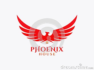 Phoenix House Logo Elegant Stylized Phoenix And A House. This Logo Is ...