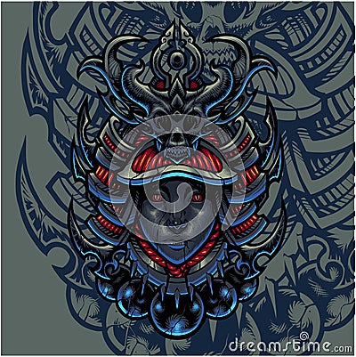 Onna Bugeisha Mascot Logo Design Cartoon Vector | CartoonDealer.com ...