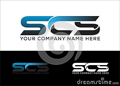 Letter SCS Logo Design Vector Illustration | CartoonDealer.com #235253704