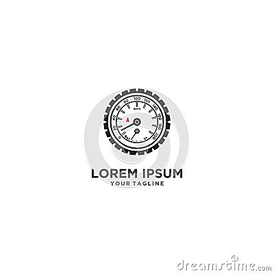 Simple Speedometer Vector Illustration Concept Complete With Numeric ...