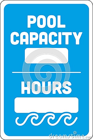 Pool Capacity & Pool Hours Sign | Template For HOAs, Hotels, And ...