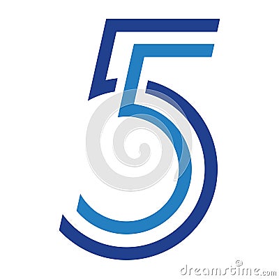 Number Combination Of 55 Logo Vector | CartoonDealer.com #249494298