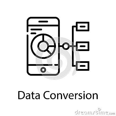 Data Conversion Vector Outline Icon Design Illustration. | CartoonDealer.com #250969922