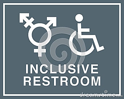 Inclusive Restroom Sign | Signage For All Gender And Accessible ...