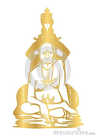 Swami Samartha Maharaj And Vitthal Cartoon Vector | CartoonDealer.com ...