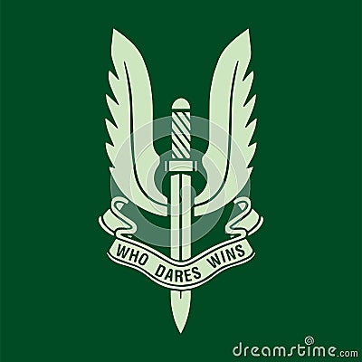 Who Dares Win Army Symbol Cartoon Vector | CartoonDealer.com #258402903