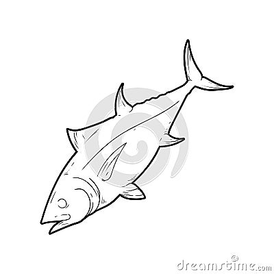 Hand Drawing Cartoon Fish Vector Illustration | CartoonDealer.com ...