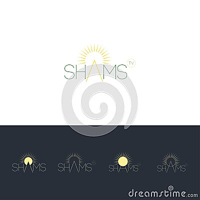 Creative Arabic Calligraphy. (Shams) In Arabic Name Means Sun. Logo ...