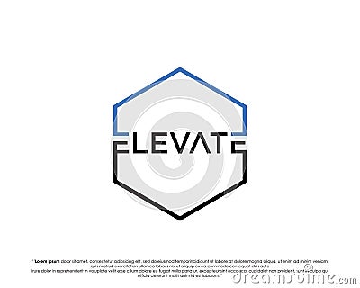 Abstract Elevate Logo. Geometric Shapes Stairs Symbol Isolated On White ...