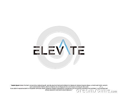 Abstract Elevate Logo. Geometric Shapes Stairs Symbol Isolated On White ...