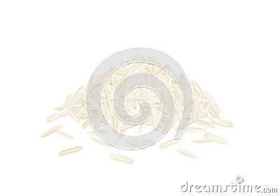 Heap Of Long Basmati Rice. Vector Cartoon Food Illustration ...