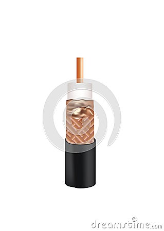 Coaxial Copper Cable Cartoon Vector | CartoonDealer.com #269983489