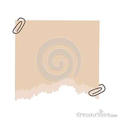 Torn Paper Illustration Isolated On White Background | CartoonDealer ...
