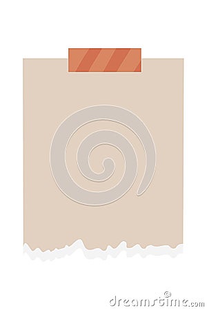 Torn Paper Illustration Isolated On White Background Cartoon Vector ...