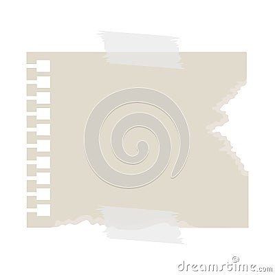 Torn Paper Illustration Isolated On White Background Cartoon Vector ...