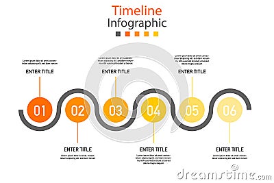 Circle 6 Segments Infographic Template. Can Be Used For Timelines ...
