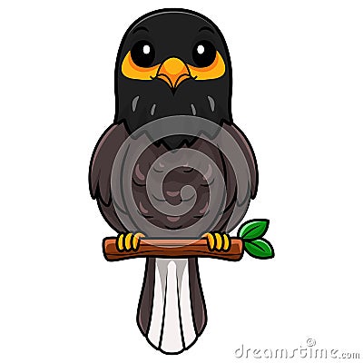 Cute Myna Bird Cartoon On Tree Branch | CartoonDealer.com #286591303