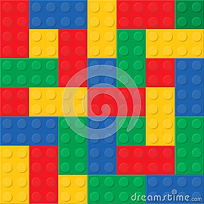 Colorful Lego Block Puzzle Patterns Vector Illustration | CartoonDealer ...