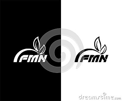 FMN Letter Technology Logo Design On Black Background FMN Creative ...