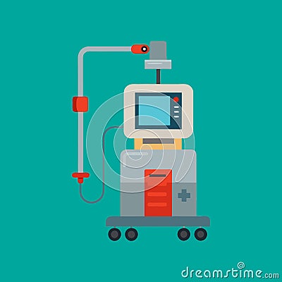 Medical Equipment-Anesthesia Machine Vector Artwork Stock Illustration ...
