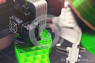 Print Head Of FDM-printer Produces A Green Shoe Sole With Distinct ...