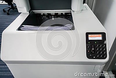 Printer Output Tray With Paper Sheet Royalty-Free Stock Photography ...