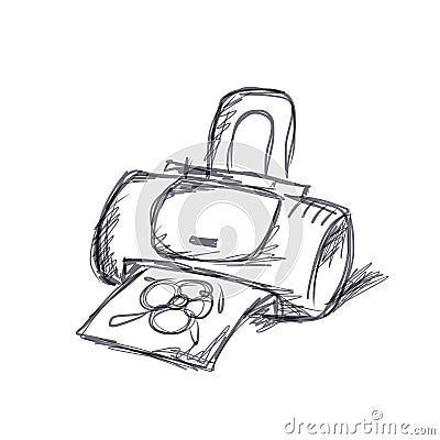 Printer Sketch For Your Design Stock Vector - Image: 49727448