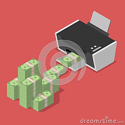 Printing Money Royalty-Free Stock Image | CartoonDealer.com #83788066