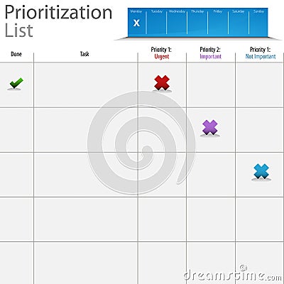 Prioritization List Chart Cartoon Vector | CartoonDealer.com #22981781