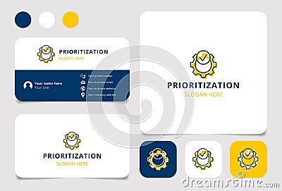 Prioritization Logo Design With Editable Slogan. Branding Book And ...